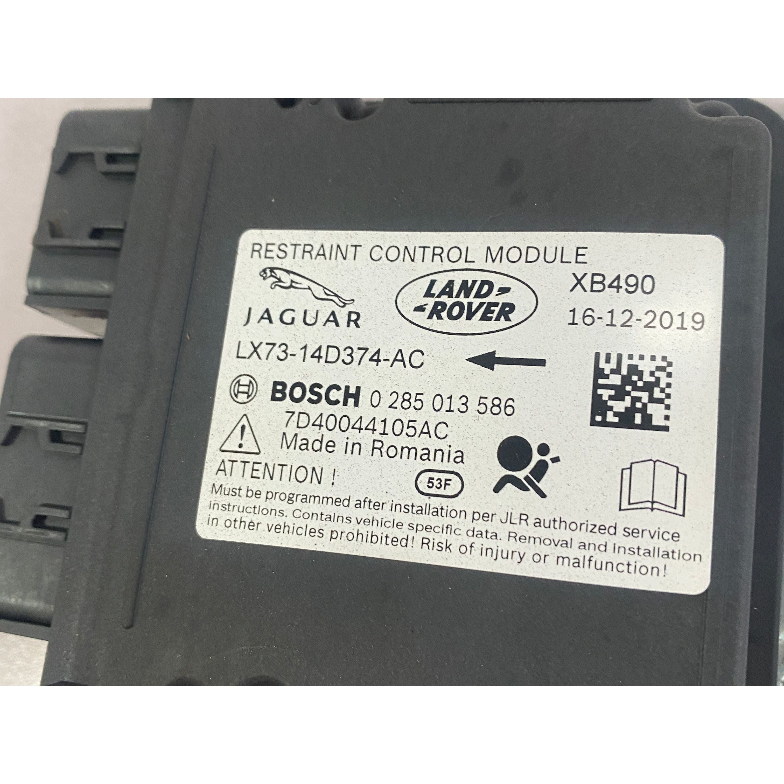 Range rover Velar restraint control module airbag ecu 2020 D180 R Dyna ...